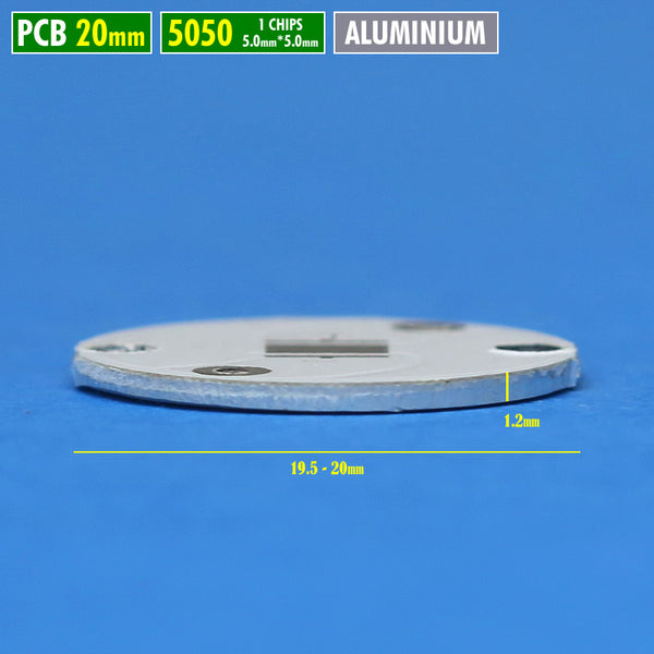 PCB Bulat 20mm 5050 Aluminium Led 5x5mm SST40 T6 XML XML2 XHP50 P50 Ch ...