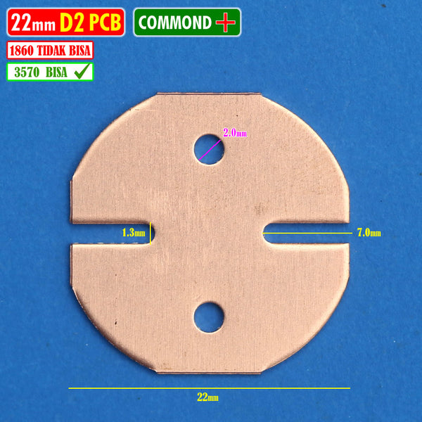 PCB D2 3570 22mm Tembaga Bulat Dual FootPrint MCP LED Laser Hi High Lo ...