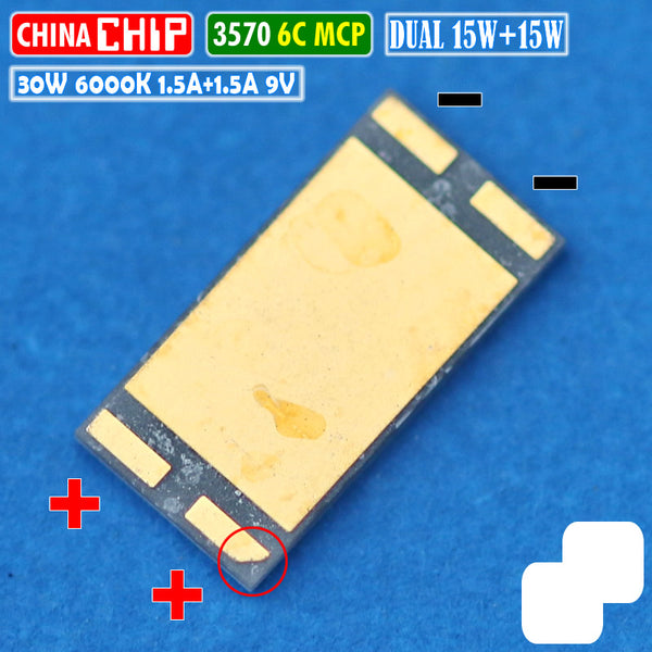 Chip LED 3570 30W 6C Dual Putih Putih MCP Laser D2 BiLED RTD AES 9V ...