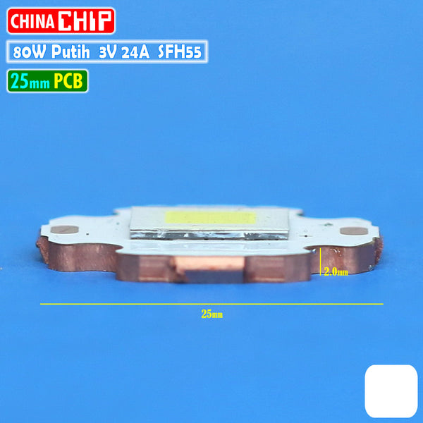 Mata Led SFH55 25mm Putih 80W 24A 3V Senter DIY Belor Tembak Sorot ...