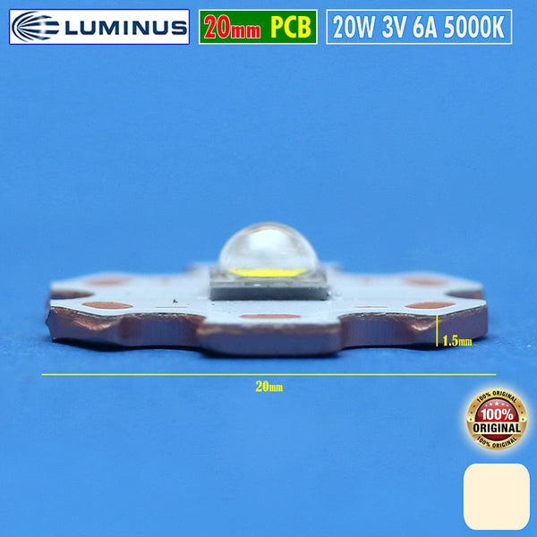 Luminus 20W 20mm SST-40 5000K DayLight SST40 Mata LED Senter Tembak 6A ...