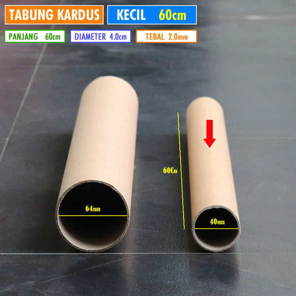 Tabung Kardus 60cm Kecil D.40mm Selongsong Paper Core Tube Karton Bula ...