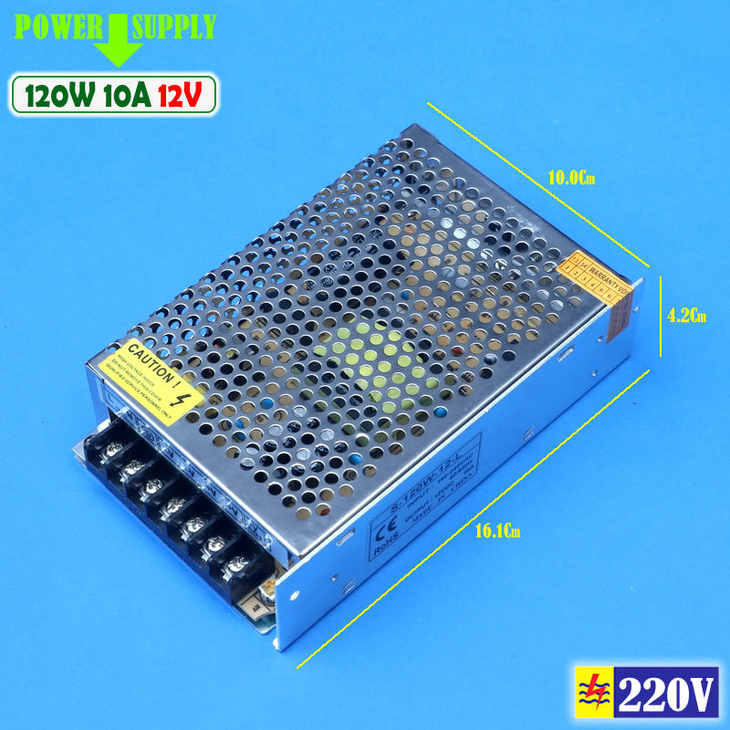 GENERAL 120W PSU 120 Watt 12V 10A DC Power Supply CCTV Neon Box – Pusatled