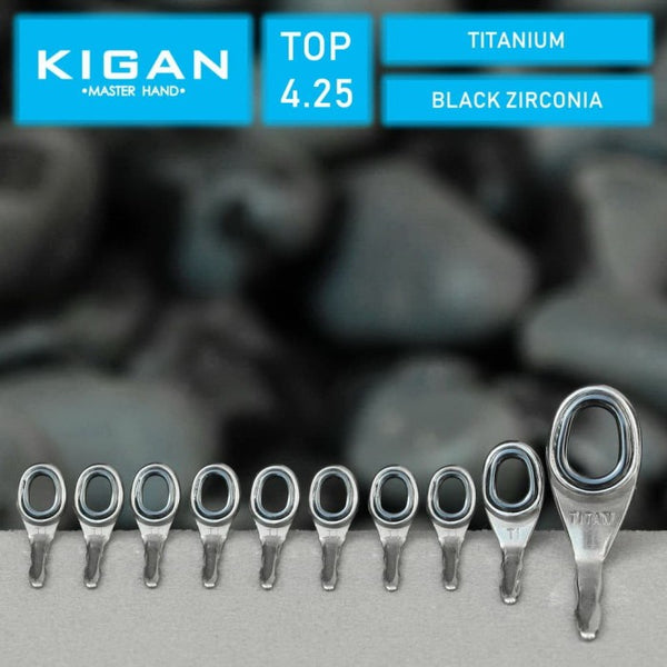 KIGAN 5G Ring Guide Joran Set Casting CT5G Titanium Super Ringan 4.25 ...