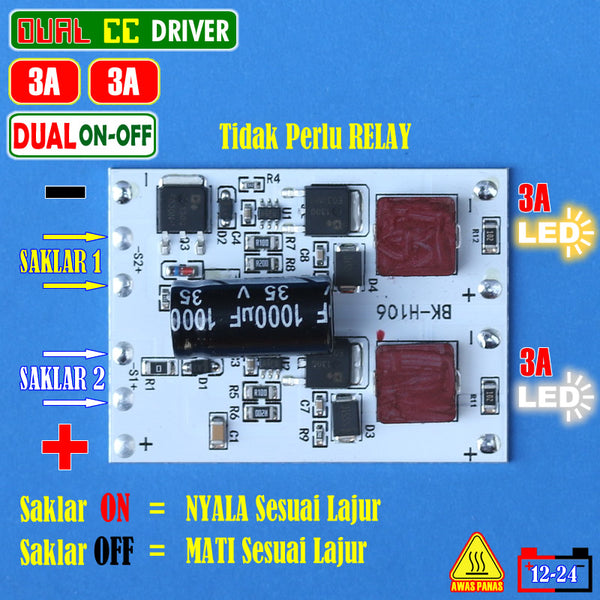 Dual ON 3A LED Driver 2X MCP 3570 XHP50 SST XML Biled Laser 12V 24V ...