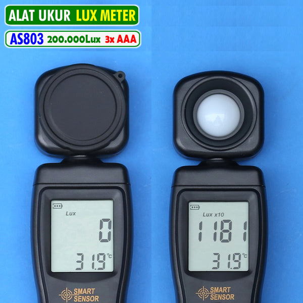 Digital Flux Lux Meter AS803 Alat Ukur Test Intensitas Cahaya Putih ...